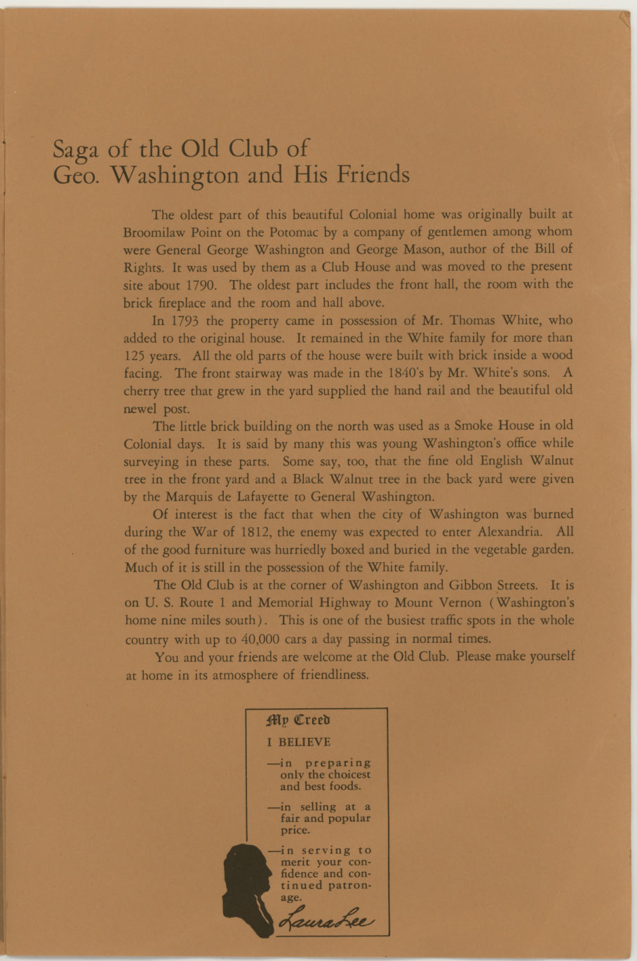 History of The Old Club Restaurant From The 1790s Until The Present